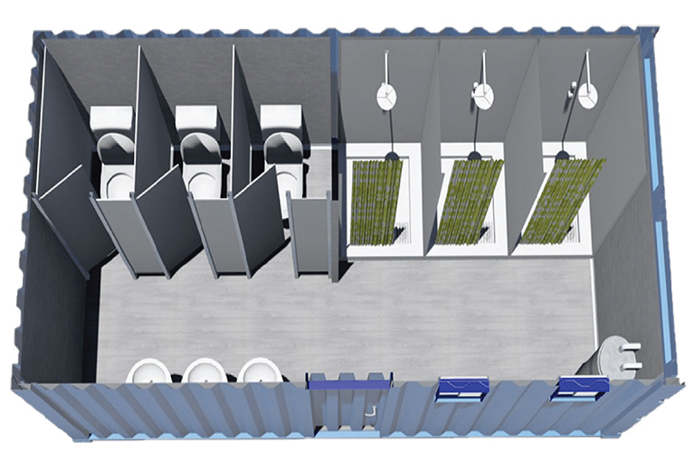 Contenedor Baño 20'